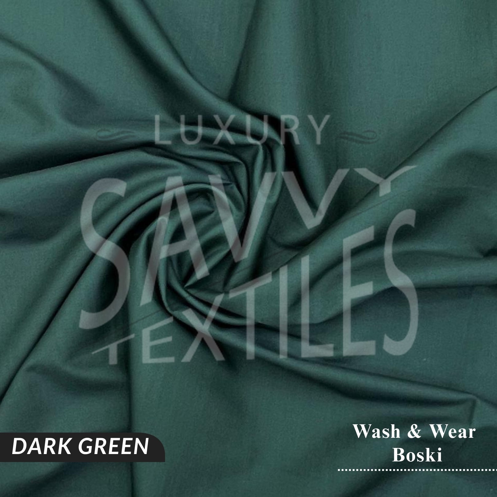 Premium Wash & Wear Savvy Boski - Dark Green – Savvy Textiles